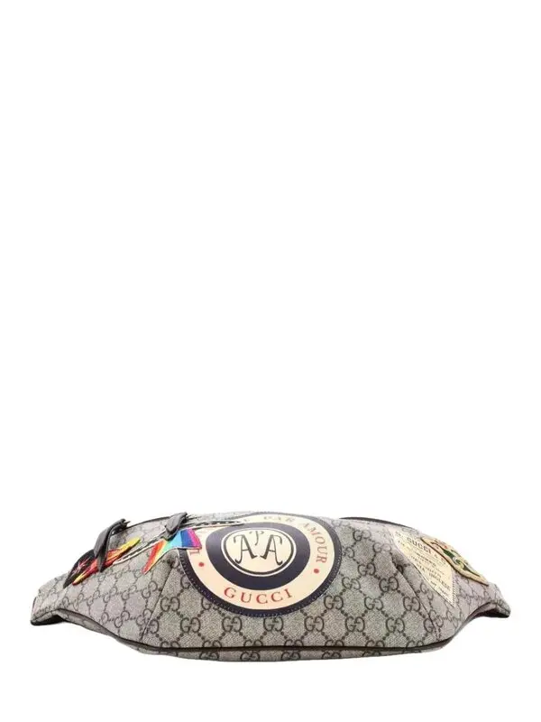 Gucci Gg Coated Canvas Applique Belt Bag - Brown
