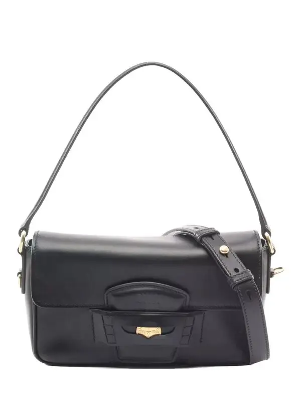 Miu Miu Embossed Logo Shoulder Bag - Black