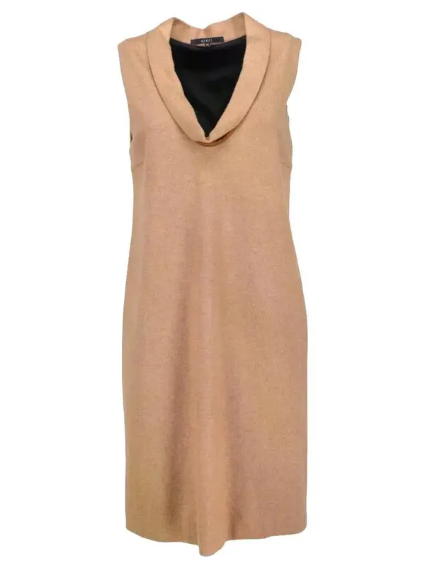 Gucci Cowl Neck Sleeveless Midi Dress - Neutrals