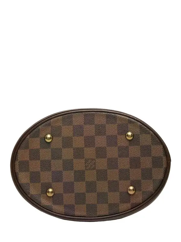 LOUIS VUITTON Damier Ebene Marais Bucket Bag - Brown