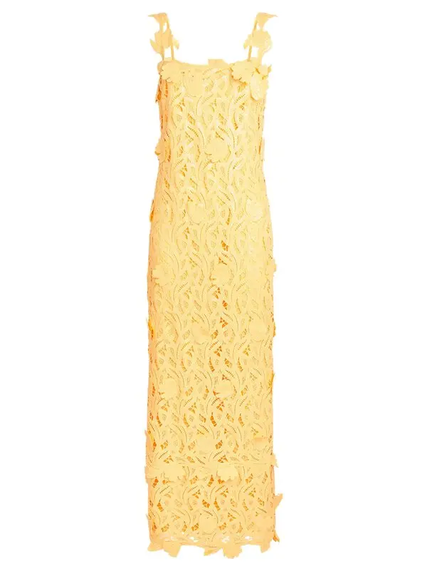 Simkhai Embroidered Sequin Maxi Dress - Yellow