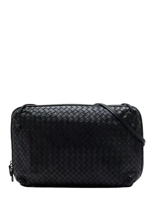 Bottega Veneta Large Nappa Intrecciato Nodini Crossbody Bag - Black