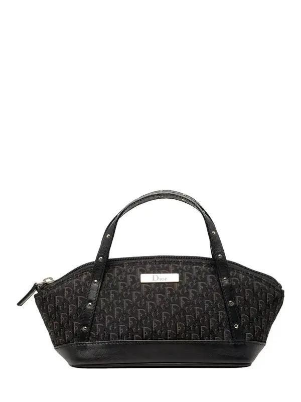 Dior 2003 Mini Diorissimo Trotter Canvas Street Chic Handbag - Black