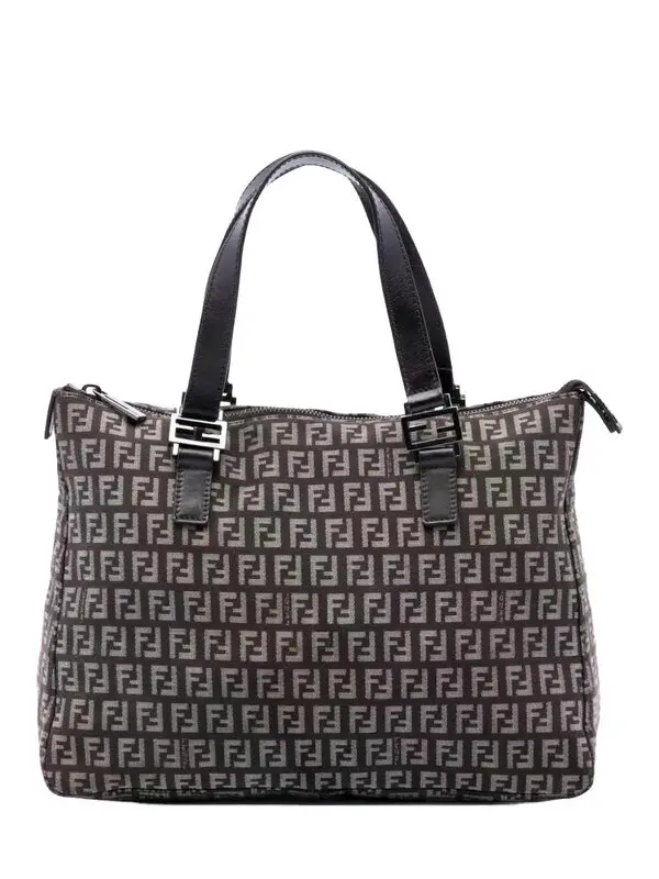 Fendi Zucchino Canvas Tote Bag - Brown