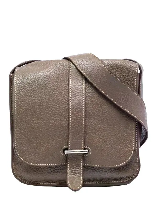 Hermès Clemence Steve Pochette Crossbody Bag - Brown