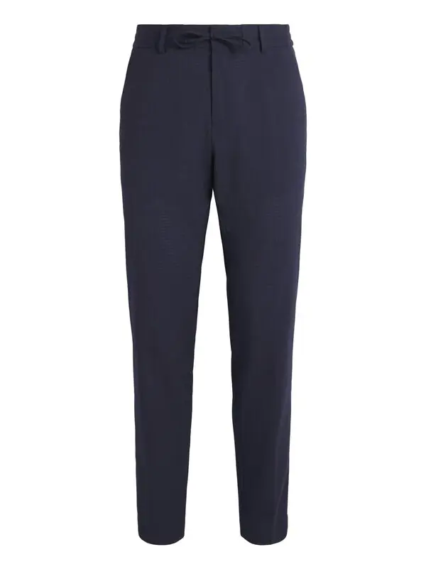 BOSS Elst Slim Fit Wool-blend Trousers - Blue