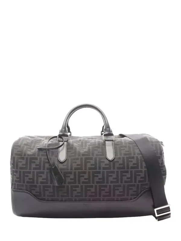 Fendi Zucca Canvas Duffle Travel Bag - Grey