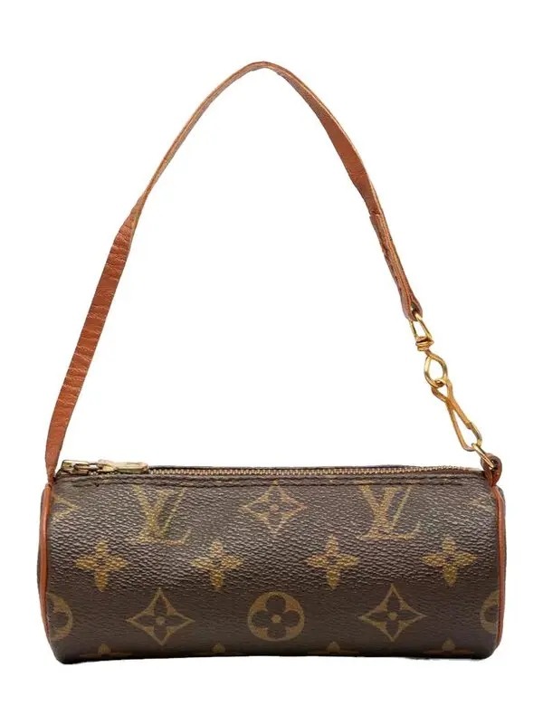 LOUIS VUITTON Monogram Papillon Pochette Handbag - Brown