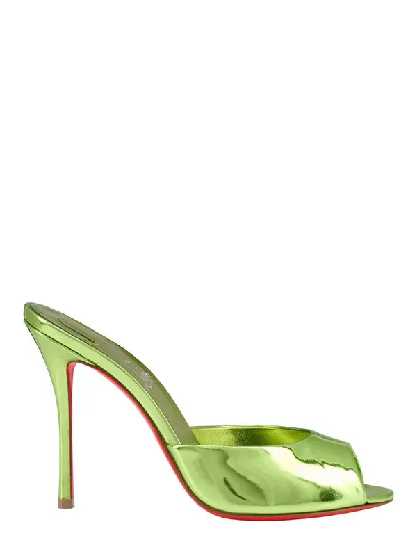CHRISTIAN LOUBOUTIN Me Dolly Patent Leather Mules 100 - Green