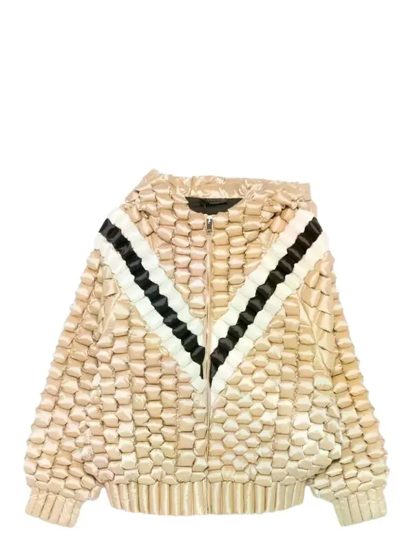 RAXXY Textured Hooded Jacket - Neutrals