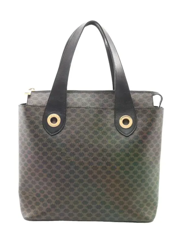 Celine Macadam Leather Handbag - Brown