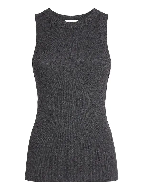 AGOLDE Leigh Ribbed Longline Tank Top - Grey