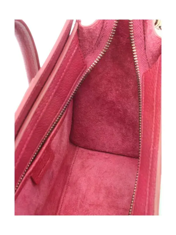 Celine Luggage Nano Shopper Tote Bag - Red