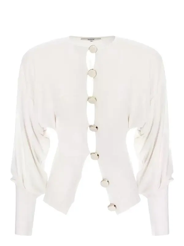 MANURI Aura Button-fastening Top - Neutrals