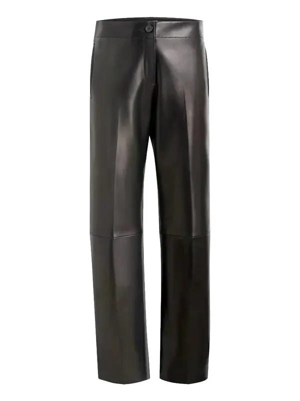 Khaite Mita Leather Trousers - Black