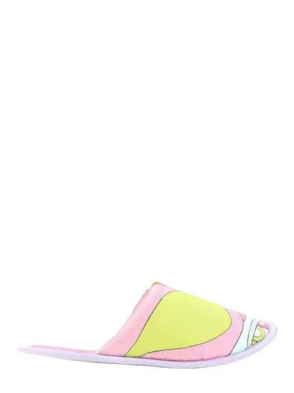 Emilio Pucci Abstract Print Slippers - Pink