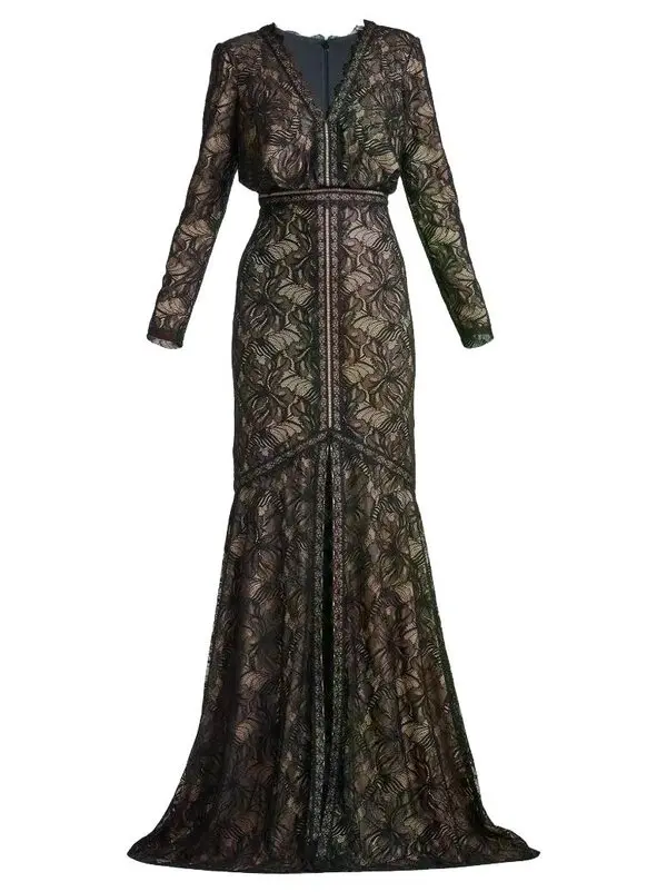 Tadashi Shoji Carelli Lace Maxi Dress - Black