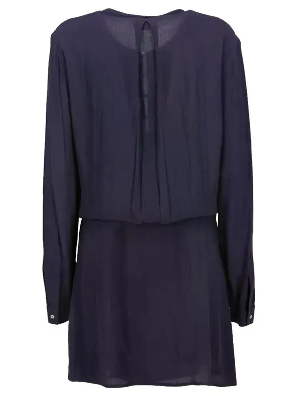 Diane Von Furstenberg Pleated Drawstring Mini Dress - Blue