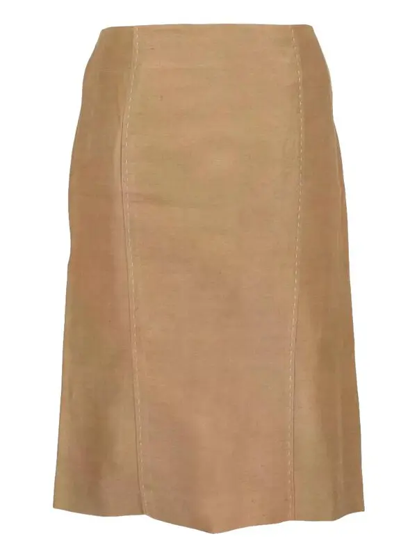 Alberta Ferretti Suit With Contrast Stitching - Neutrals