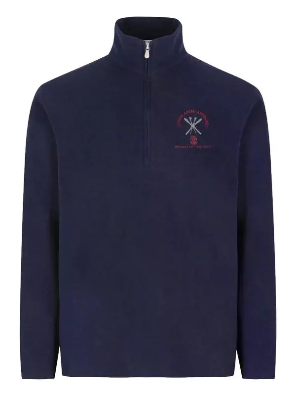 Brunello Cucinelli Quarter-zip Sweater - Blue