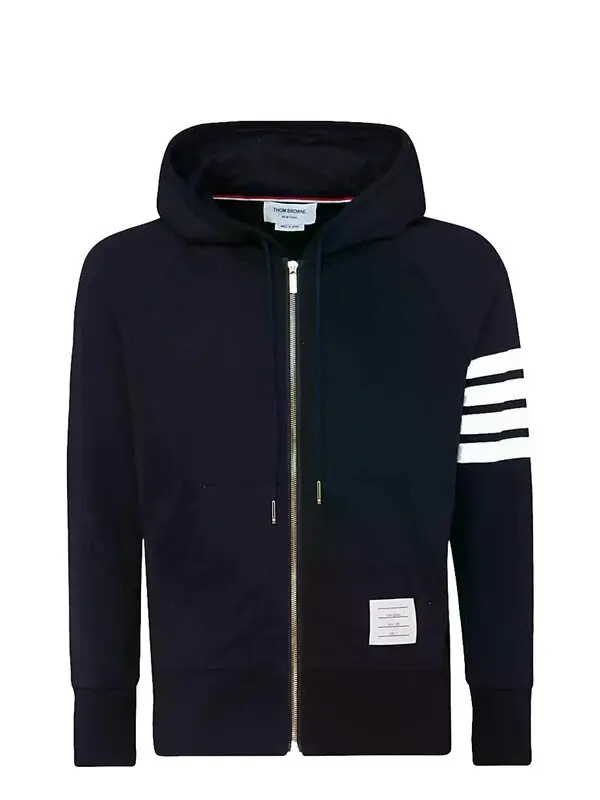 Thom Browne 4-bar Zip-up Hoodie - Blue