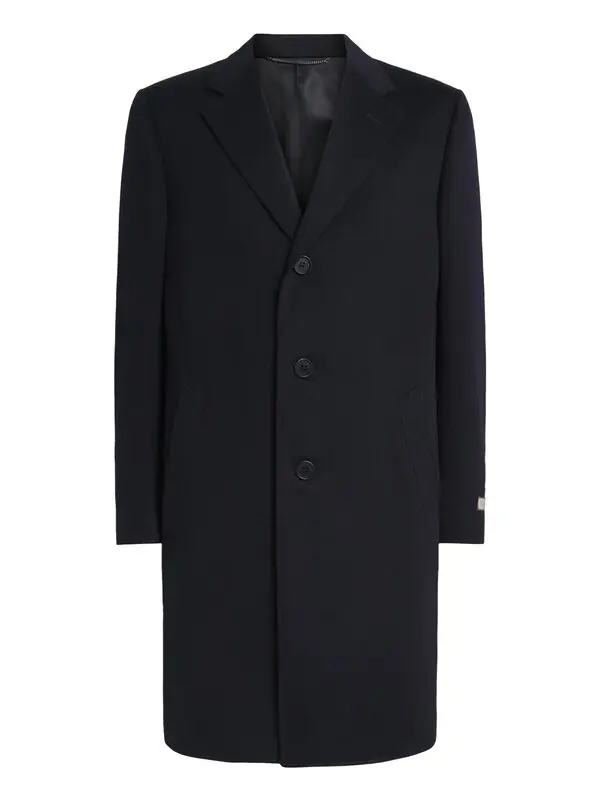 Canali Wool-cashmere Overcoat - Navy