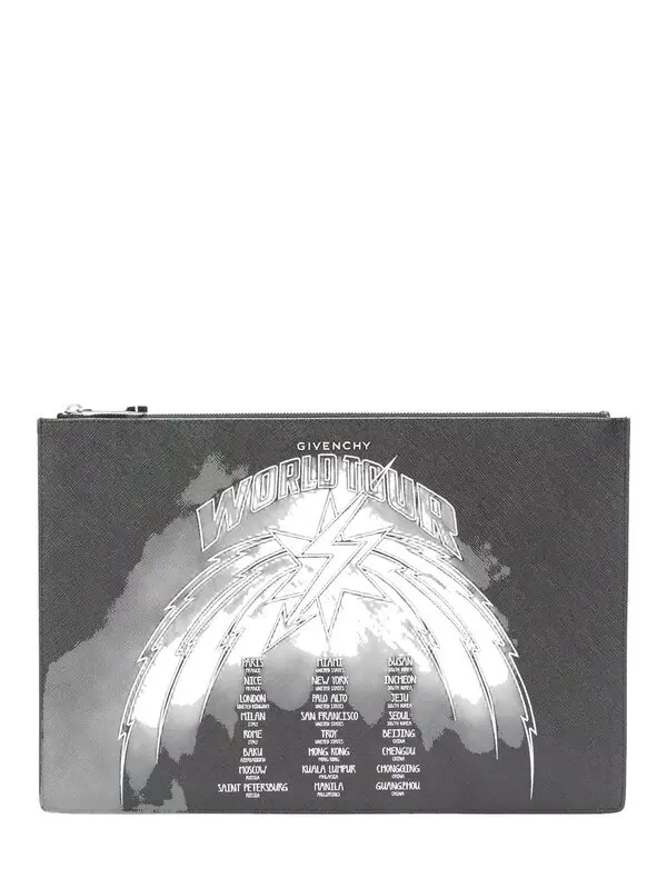 Givenchy World Tour Logo Clutch - Black