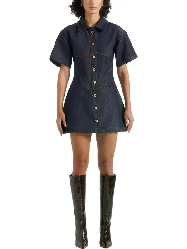 Manière De Voir Mathilde Mini Dress - Blue