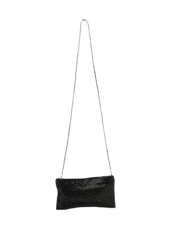 Benedetta Bruzziches Crystal-embellished Mesh Clutch - Black
