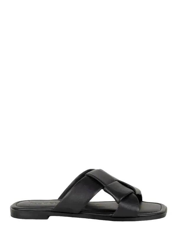SPAZIO CORRIDONI 1 Interwoven Leather Sandals - Black
