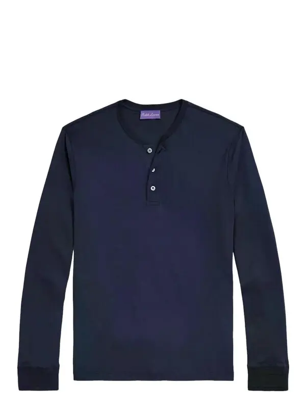 Ralph Lauren Purple Label Interlock Long-sleeve T-shirt - Blue