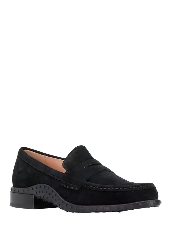 TOD'S Gommino Suede Loafers - Black