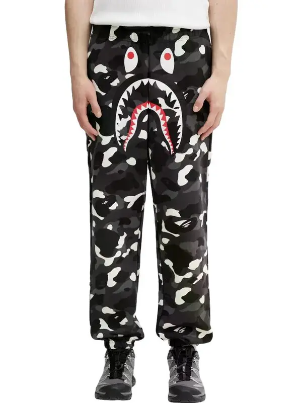 A BATHING APE City Camo Shark Track Pants - Black