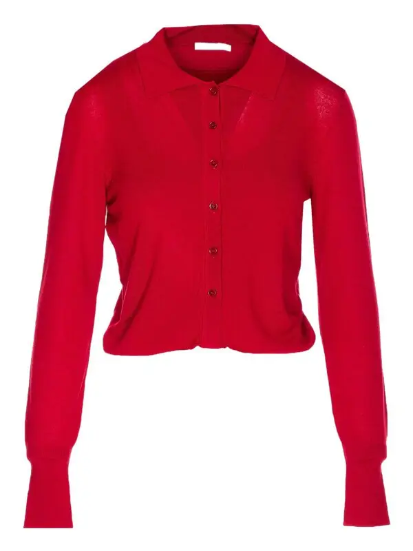 Patrizia Pepe Knit Cardigan - Red