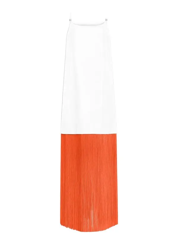 Alaïa Fringed Slip Dress - White