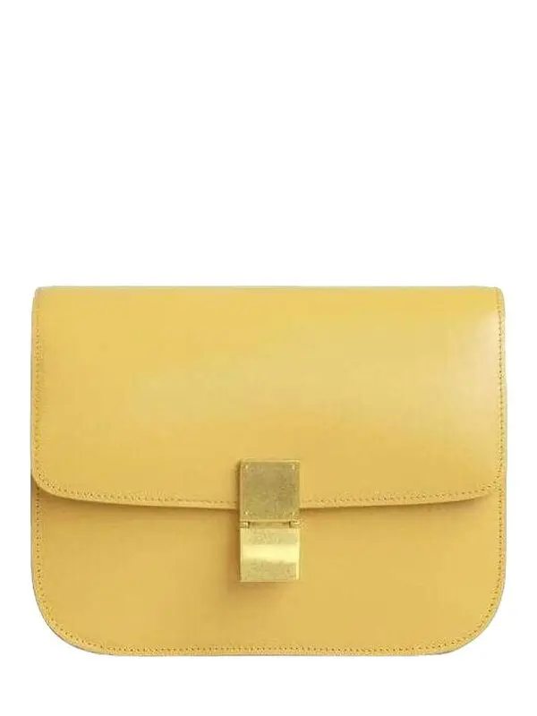 Celine Medium Classic Bag In Box Calfskin - Yellow
