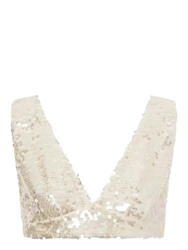 Philosophy Di Lorenzo Serafini Embellished Micro Top - White