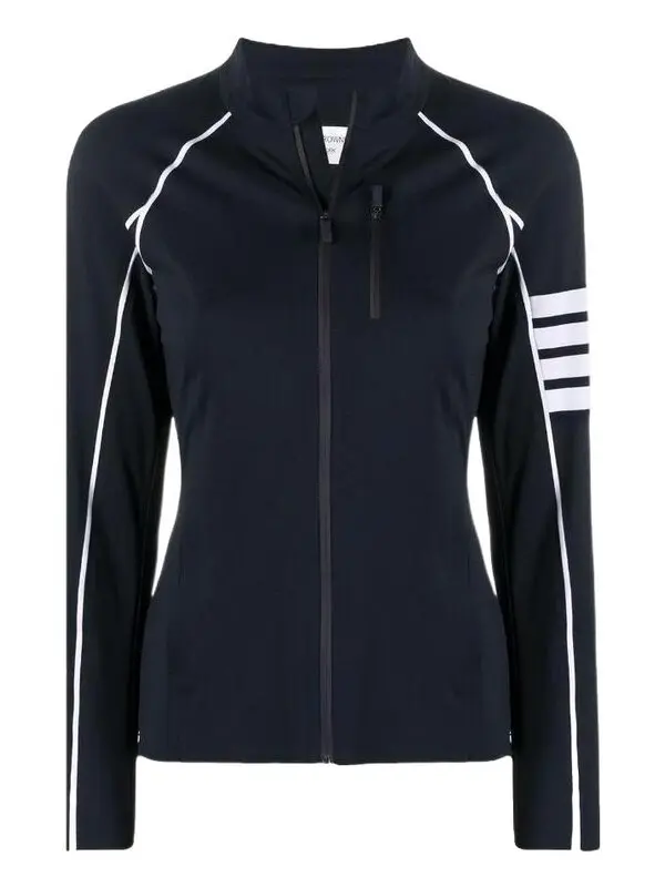 Thom Browne 4-bar Zip-up Jacket - Black
