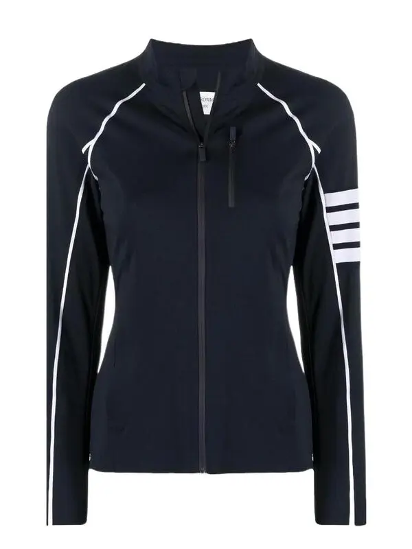 Thom Browne 4-bar Zip-up Jacket - Black