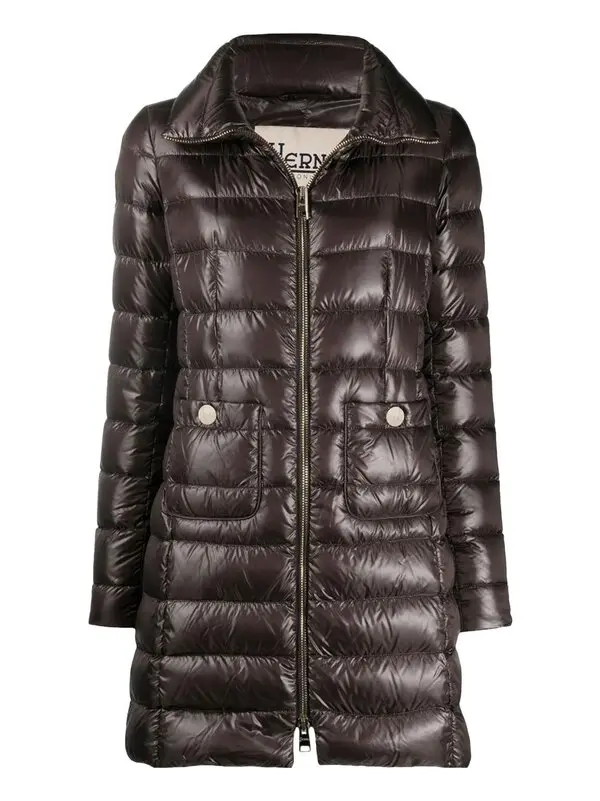 Herno Quilted Down Jacket With Hood - Black