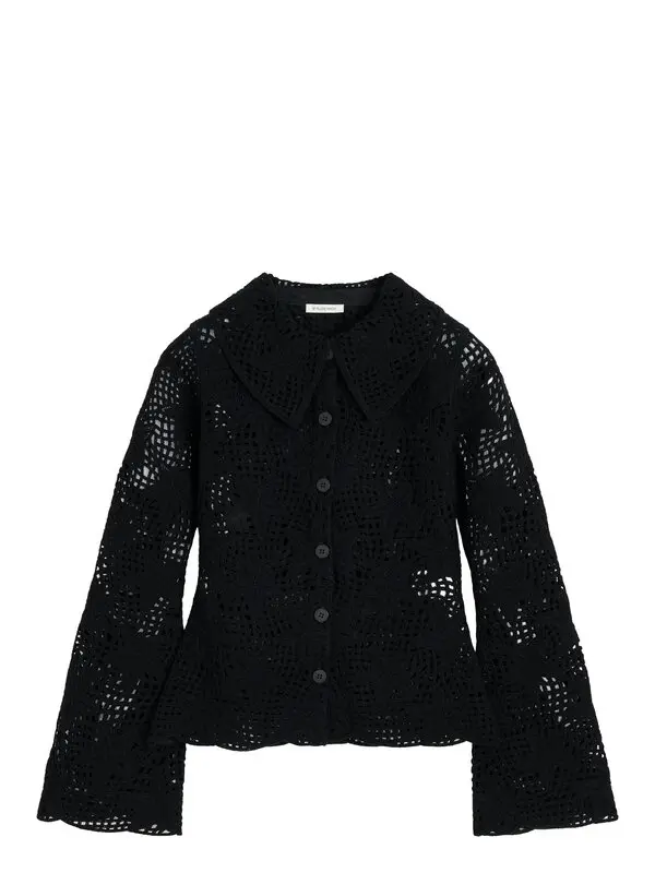 BY MALENE BIRGER Gwenevere Crochet Shirt - Black