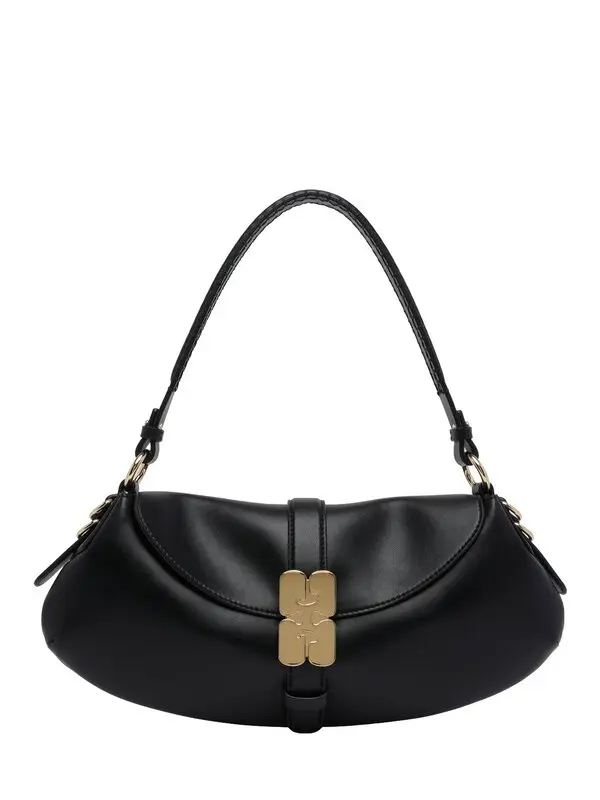 GANNI Kat Baguette Shoulder Bag - Black