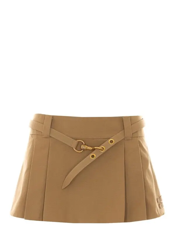 Miu Miu Mini Pleated Skirt - Cream