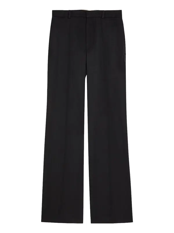 Chloé Flared-leg Wool Trousers - Black