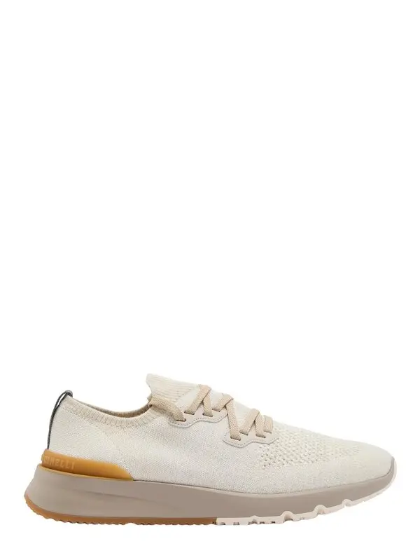 Brunello Cucinelli Knit Sneakers - Cream