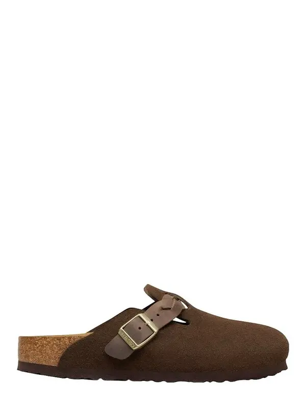 BIRKENSTOCK Boston Braided Suede Clogs - Carafe