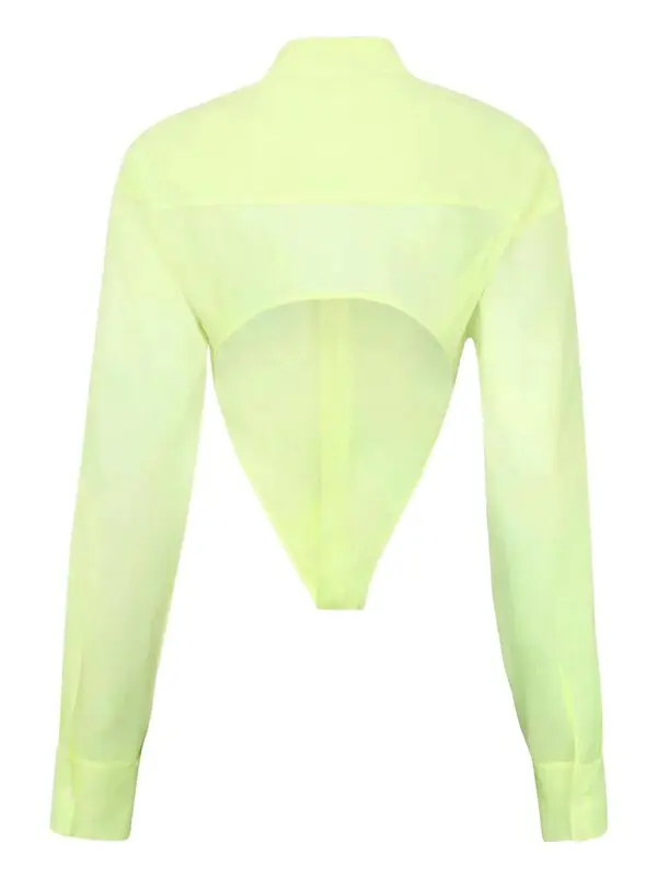 Dsquared2 Sheer Cut-out Back Shirt - Yellow