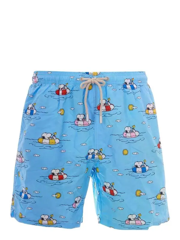 MC2 SAINT BARTH Lighting Snoopy Chill Yacht Costume Swim Shorts - Blue