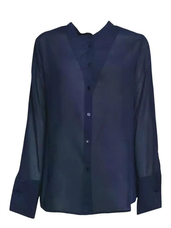 MERCI Sheer Cotton Shirt - Blue