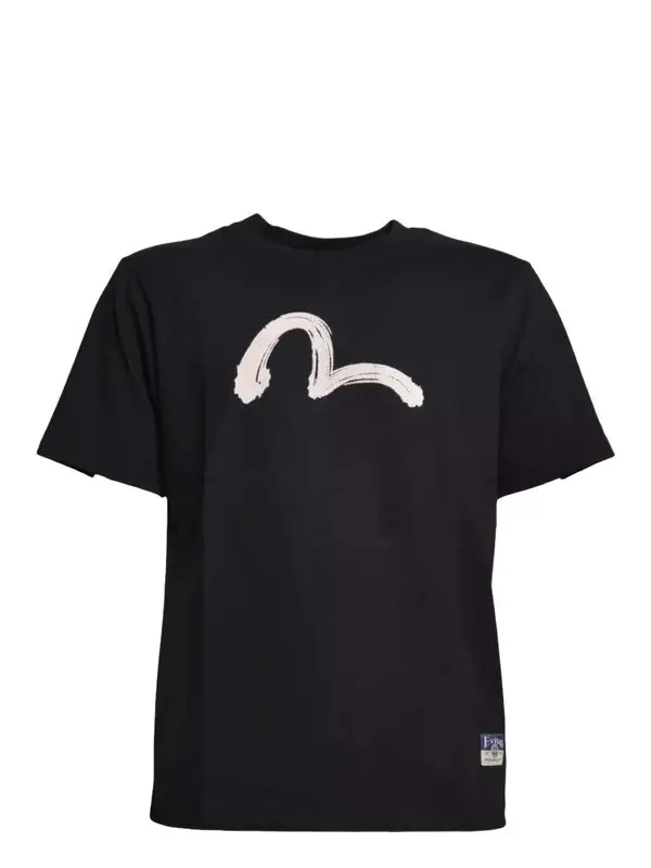 EVISU Seagull-print T-shirt - Black